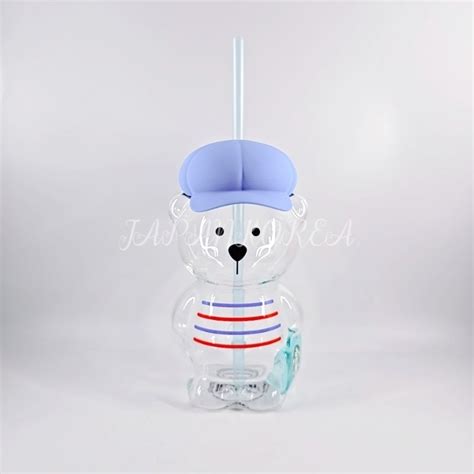 韓國星巴克starbucks 夏天系列 Bearista小熊造型吸管玻璃杯 蝦皮購物