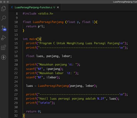Program C Untuk Menghitung Luas Persegi Panjang 2022 Ayam Koding