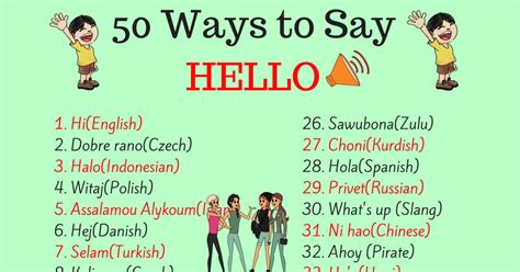 How To Say Hello In Different Languages Eslbuzz
