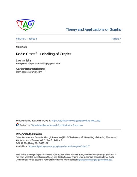 Pdf Radio Graceful Labelling Of Graphs