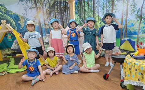 캠핑놀이 유아반 향기나무 어린이집 갤러리 온양온천감리교회