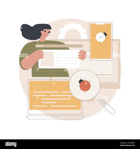 Cross Platform Testing Abstract Concept Vector Illustration Cross Platform Bug Finding Problem