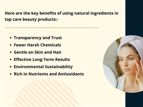 Ppt The Benefits Of Natural Ingredients In Top Care Beauty Powerpoint