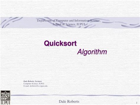 Ppt Quicksort Algorithm Powerpoint Presentation Free Download Id