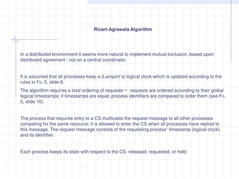 Ppt Mutual Exclusion In Distributed Systems Non Token Based Algorithms Token Based Algorithms