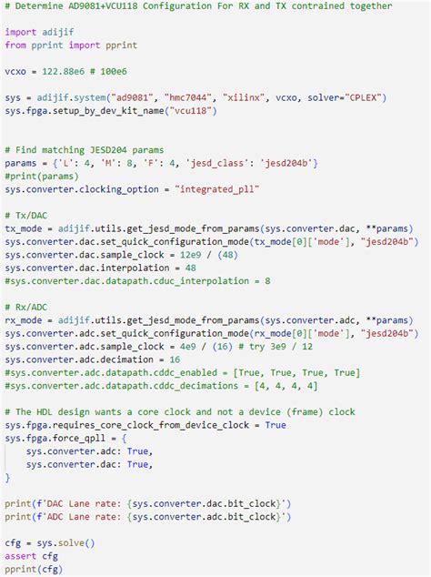 Pyadi Jif For Vcu118 Cannot Validate Reference Design Vcu118ad9081m8