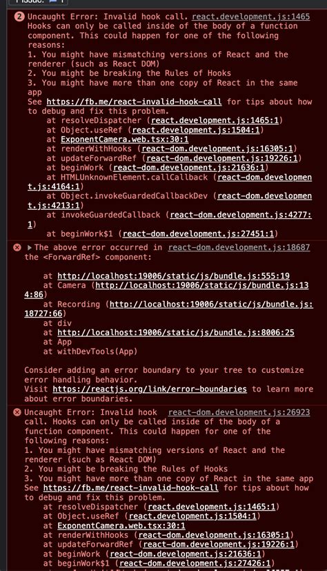Expo Camera Crash When Is Used In Web Issue Expo Expo Github