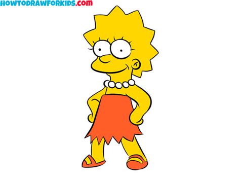 How To Draw Lisa Simpson From The Simpsons Step By Step