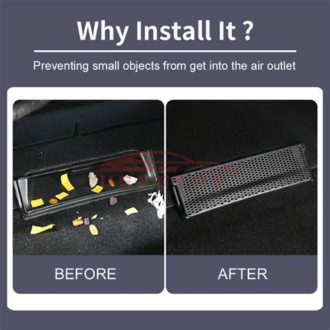 좌석 아래 에어 벤트 커버 테슬라 모델 3 Y 하이랜드 센터 콘솔 뒷좌석 콘센트 보호 그릴 알리 잇템 핫딜 알쓸신템