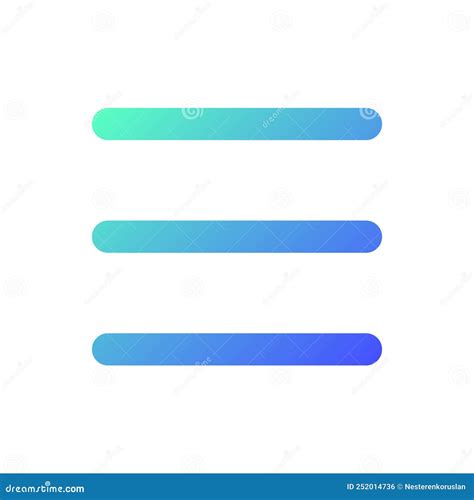 Hamburger Like Menu Pixel Perfect Gradient Linear Ui Icon Stock Illustration Illustration Of