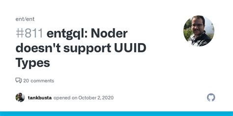 Entgql Noder Doesn T Support UUID Types Issue Ent Ent GitHub