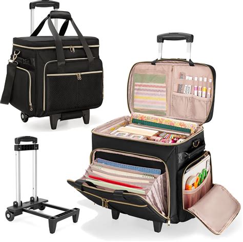 Prokva Rolling Scrapbook Bag Scrapbook Storage Tote Bag
