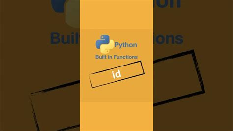 Id Python Yerleşik Gömülü Built In Fonksiyonlar Coding Python Programming
