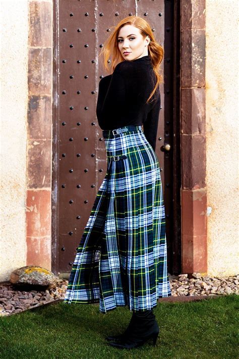 Ladys Custom Tartan Hostess Kilt Gordon Dress Tartan Fashion Dress Gordon Tartan
