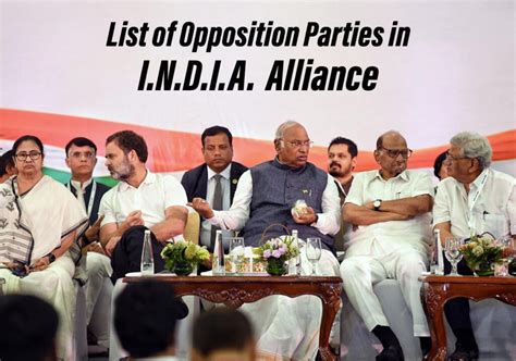 List Of 26 Opposition Parties In India Alliance Against Nda