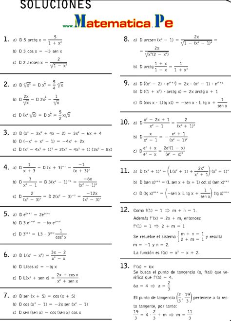 Ejercicios De Derivadas Aprende Con Regla De La Cadena