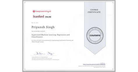 Priyansh Singh On Linkedin Completion Certificate For Supervised