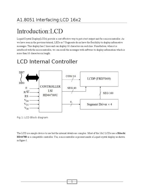 Pdf 8051 Interfacing Lcd 16x2 Dokumen Tips