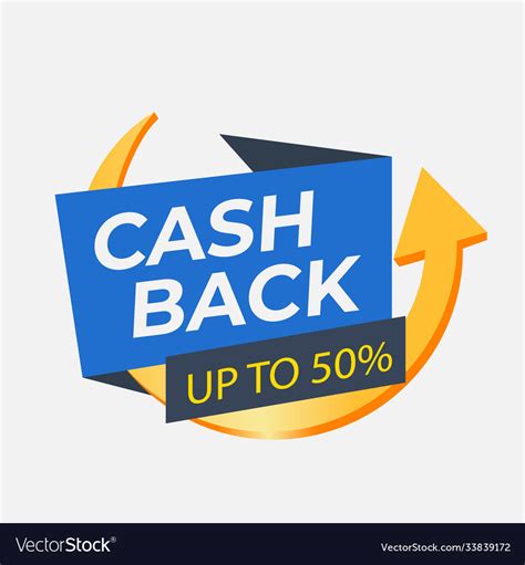 Cashback Label Design And Shopping Element Object Vector Image