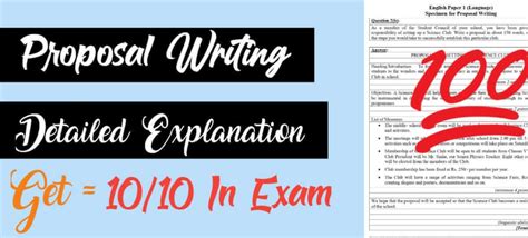 ISC Class Proposal Writing Specimen Examples Sample Score Full Marks