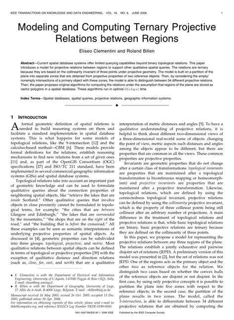 Pdf Modeling And Computing Ternary Projective Relations Between Regions