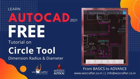 4 Autocad Tutorial R2021 Circle Tool Dimension Radius Diameter Youtube