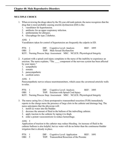 Nclex Test 48 Male Reproductive Disorders Nclex Stuvia Us