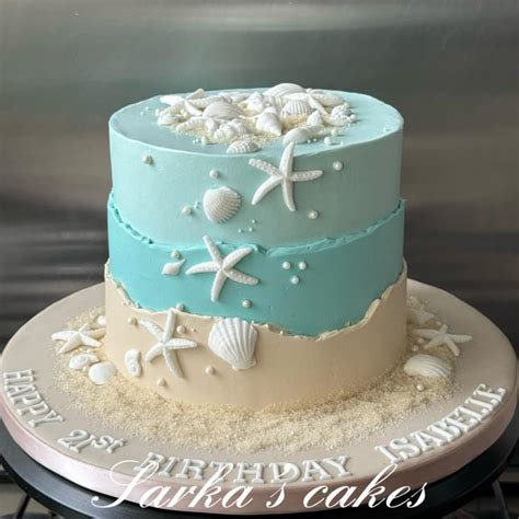 Pin By Ana Martin On Food Beach Birthday Cake Ocean Birthday Cakes
