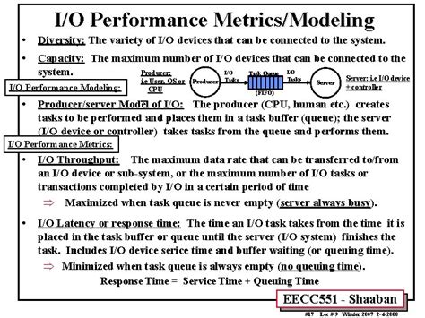 Inputoutput System Performance Issues System Architecture Io Connection