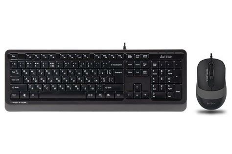 Комплект клавіатура мишка A4tech F1010 Black Grey Usb купити в
