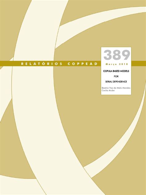 Copula Based Models For Serial Dependence 5fwpa9hh1d Pdf Autocorrelation Time Series