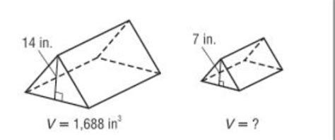 The Triangular Prisms Shown Are Similar Find The Volume Of The Smaller Pr