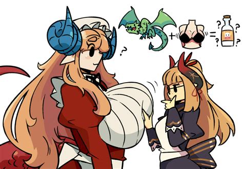 Rule 34 Dragon Girl Groping Breasts Maid Uniform Mob Face Murgoten Original Character 7160594