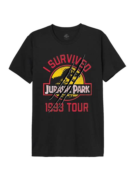 Jurassic Park I Survived 1993 Tour T Shirt L T