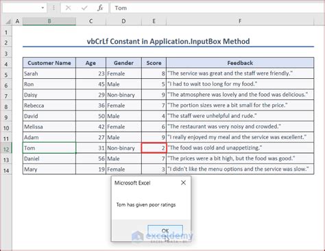 Excel Vba Inputbox With Multiple Lines 3 Examples Exceldemy