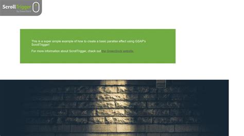 Simple Parallax Effect Scrolltrigger