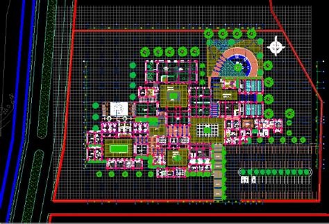 نقشه های اشتراک حجمی دانلود پلان اتوکد مجموعه بزرگ فرهنگی Dwg طبق