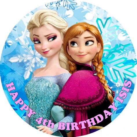 Disney Frozen Elsa And Anna Edible Cake Topper