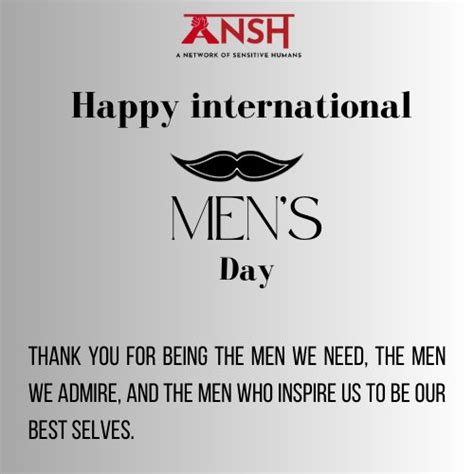 Ansh Foundation On International Mens Day Ansh