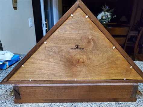 Custom Flag Display Case With Pull Out Drawer Etsy