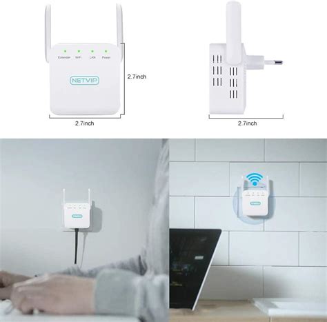 2461 NETVIP WiFi Extender Wireless Range Extender 300Mbps WiFi Repeater Booster WiFi Amplifier