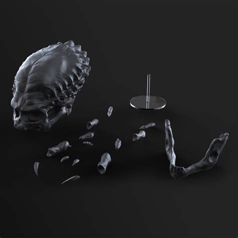 Stl File Predator Skull 💀 ・3d Printer Design To Download・cults