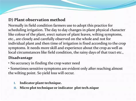 Irrigation Scheduling And Approaches Pptx