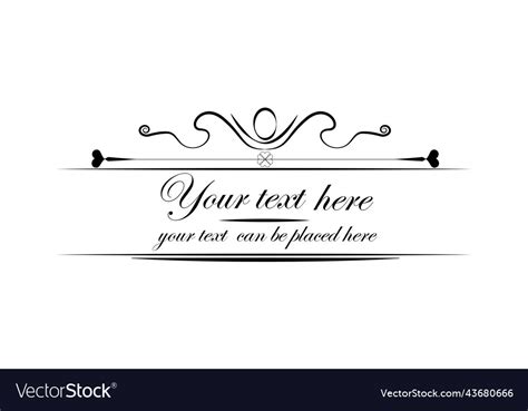Template With Text Isolated Empty Field Ornaments Vector Image