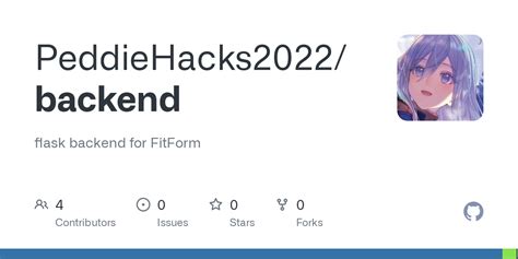 github peddiehacks2022 backend flask backend for fitform