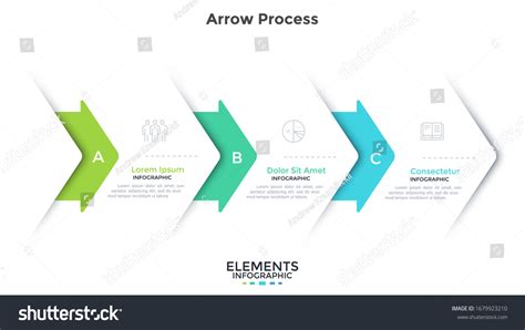 Flowchart Three Overlaying Paper White Arrows 库存矢量图（免版税）1679923210 Shutterstock