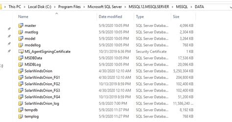 Database Solarwindsorion Cannot Be Opened Due To Inaccessible Files