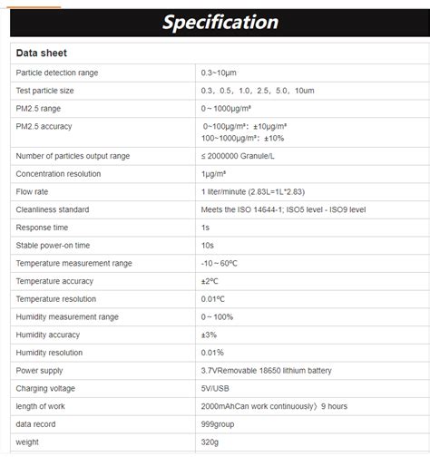 Dust Particle Counter PM PM Six Channels Air Pollution Detector PM Meter Particle Dust