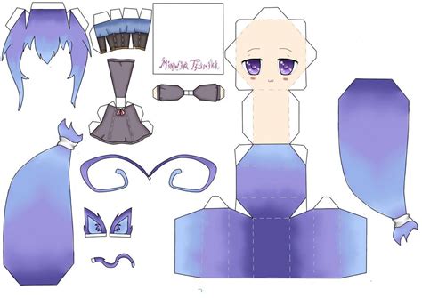 Acchi Kocchi Miniwatsumiki Chibi Papercraft By Devvil Shinarei