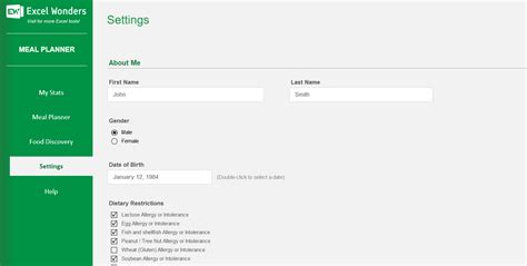 Meal Planner Excel Template Excel Wonders Amazing Excel Templates
